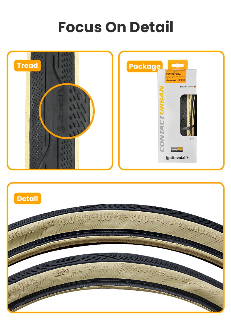 Continental Contact Urban Folding Bicycle Foldable Tyre 16 inches City ...