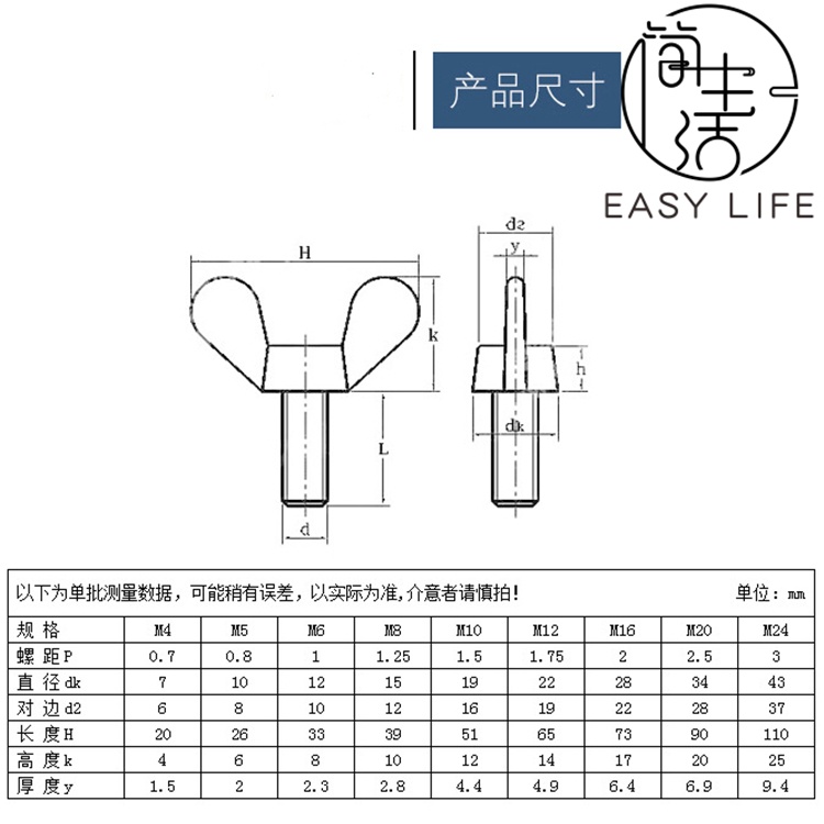 M3 M4 M5 M6 M8 304 stainless steel butterfly screw/butterfly bolt ...