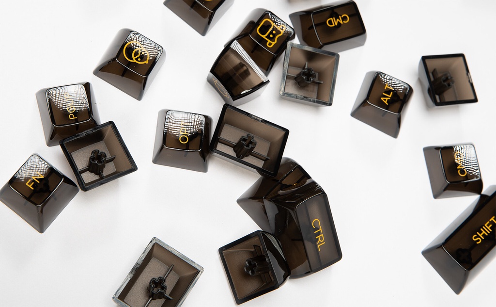 AKKO Clear Transparent Keycap Sets - ASA keycap Set 155 Keys [8 Color ...