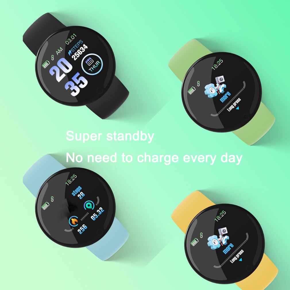 D18 Pro Smart Watch for IOS Android Men Women Bluetooth Fitness Tracker ...