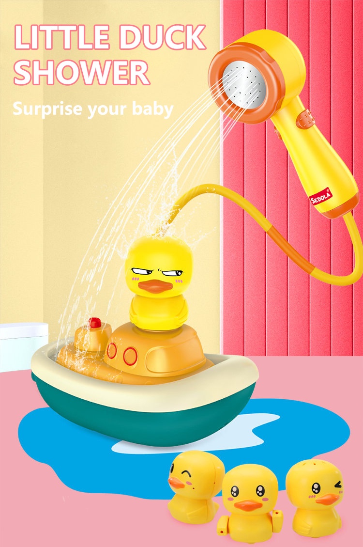 Baby Bath Toys Electric Water Spray Jet Rotate Boat Duck Playing Water ...