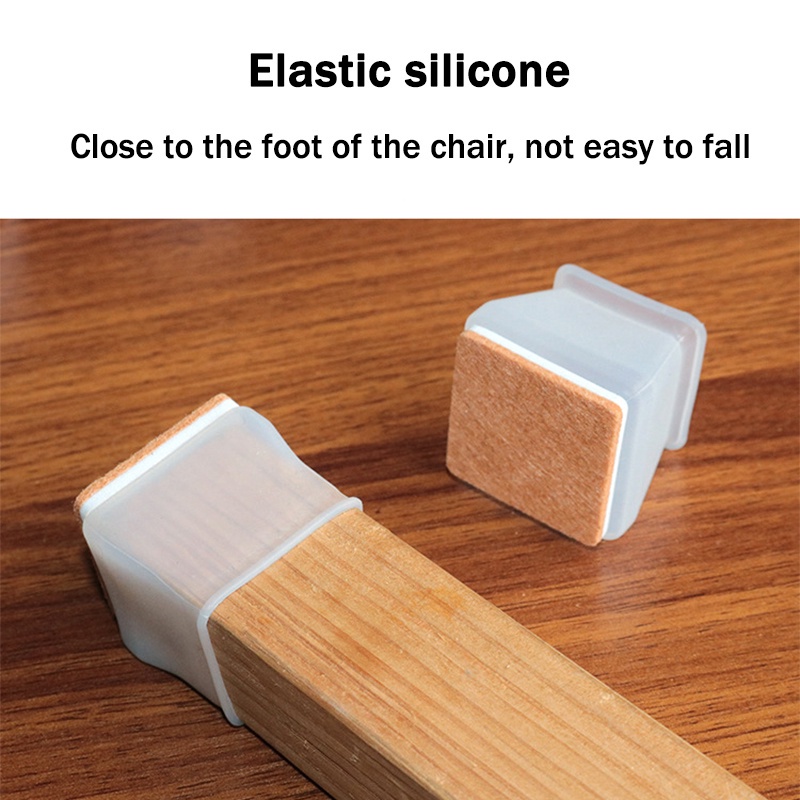 Silicone Chair Caps Table Foot Pads for Square Round Bottom Non-Slip ...
