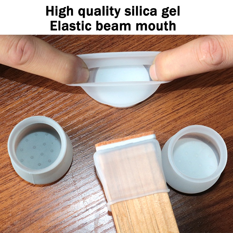 Silicone Chair Caps Table Foot Pads for Square Round Bottom Non-Slip ...