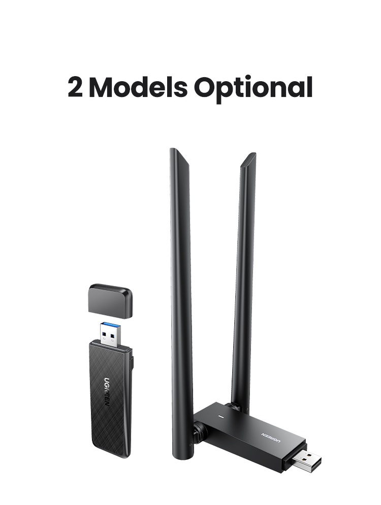 UGREEN WiFi Adapter USB3.0 AC1300Mbps 5G&2.4G Dual-Band USB WiFi for PC Desktop Laptop WiFi ...