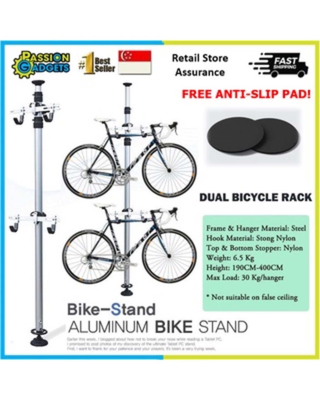 !!STORE PICKUP ONLY!! LATEST 2024 Dual Bicycle Tower Rack / Bike Rack ...