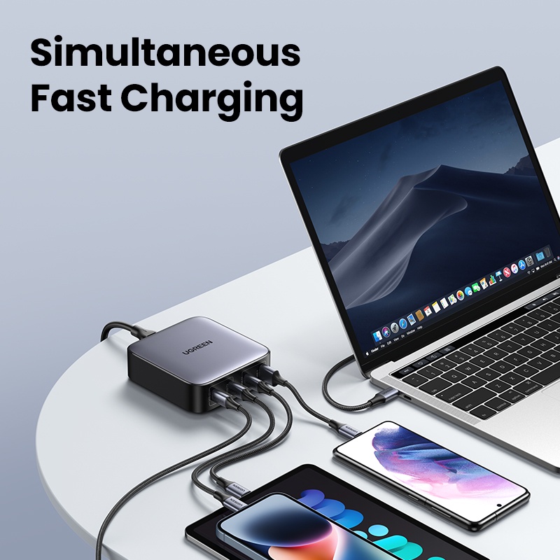 UGREEN 65W GaN USB C Multiport Charger 4 Port USB Charging Station ...