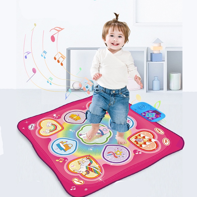 90x90cm Electronic Musical Dancing Play Light Up Mats with 3 Game Modes ...