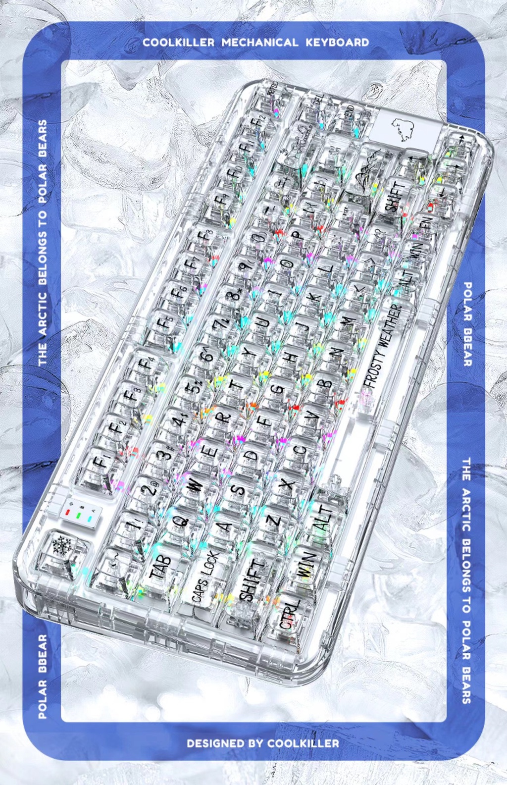 【Available in stock】Coolkiller Polar Bear CK75 fully transparent ...