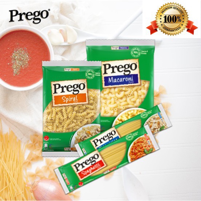 Prego High Fibre Tri-colour Dry Pasta 400g - 500g (Spiral / Spaghetti ...