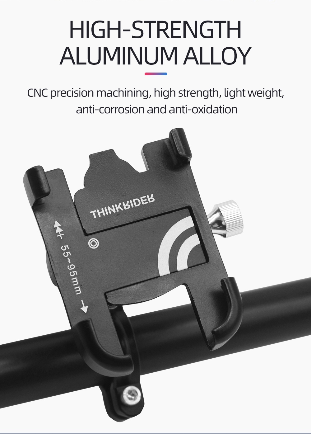 ThinkRider MTB Phone Mount Stand Bike Mobile Phone Holder 360 Rotatable ...