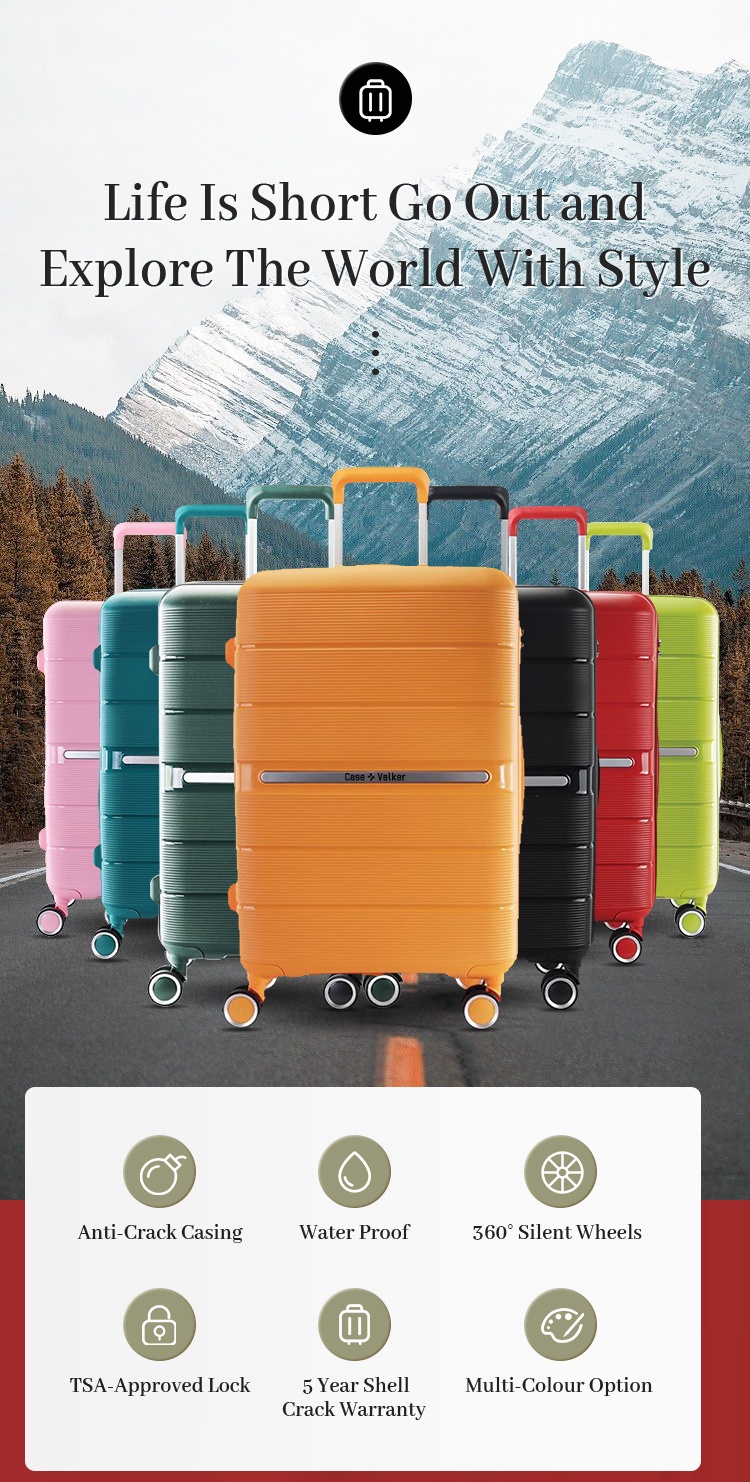 Case Valker Signature Hana Unbreakable TSA Luggage Polypropylene PP ...