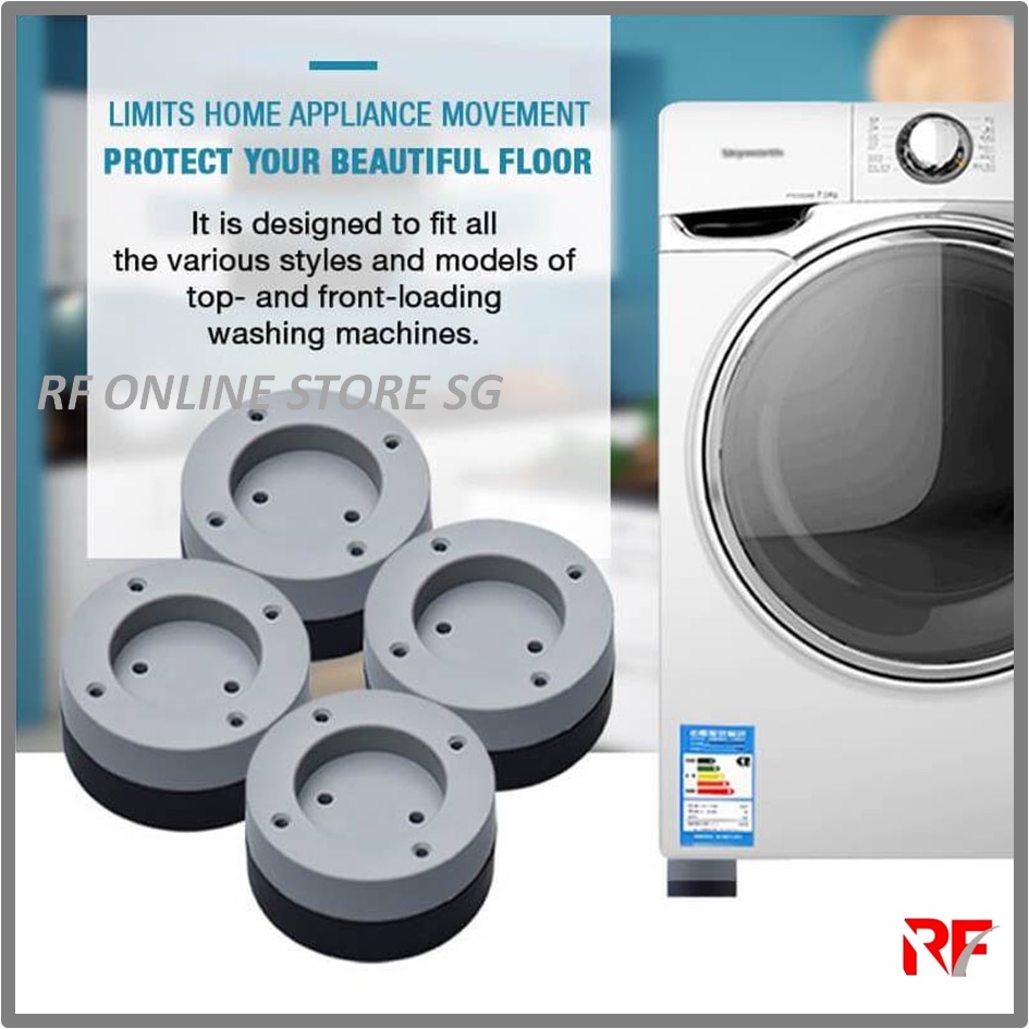 4Pcs Washing Machine Leg Pad Anti Vibration Stackable Noise Reduce ...