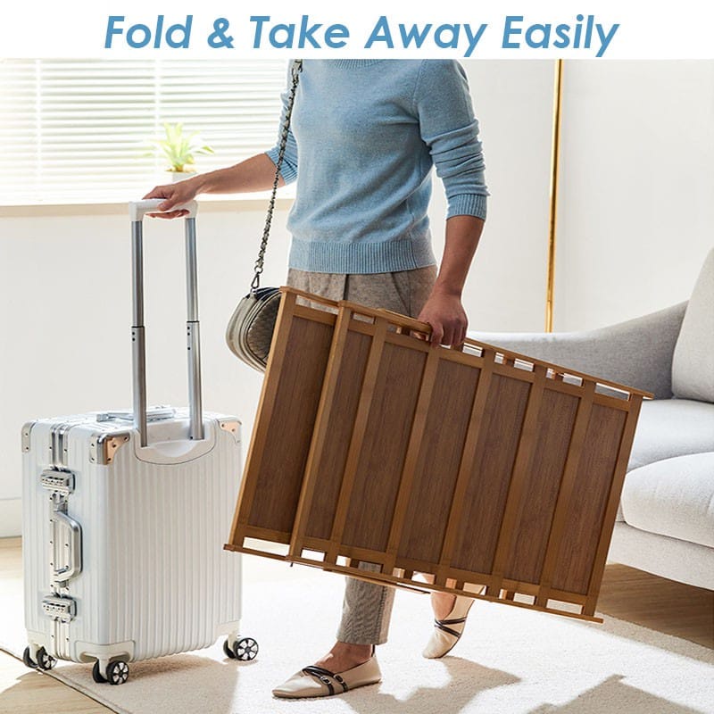 Installation Free Foldable Bamboo Shoe Rack Storage Shelves ...