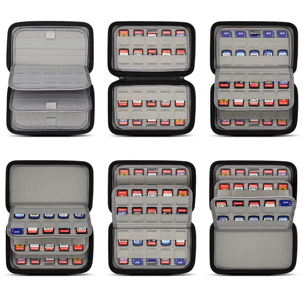 80 Game Case Memory Card Holder Storage Bag Carrying Pouch Organizer ...