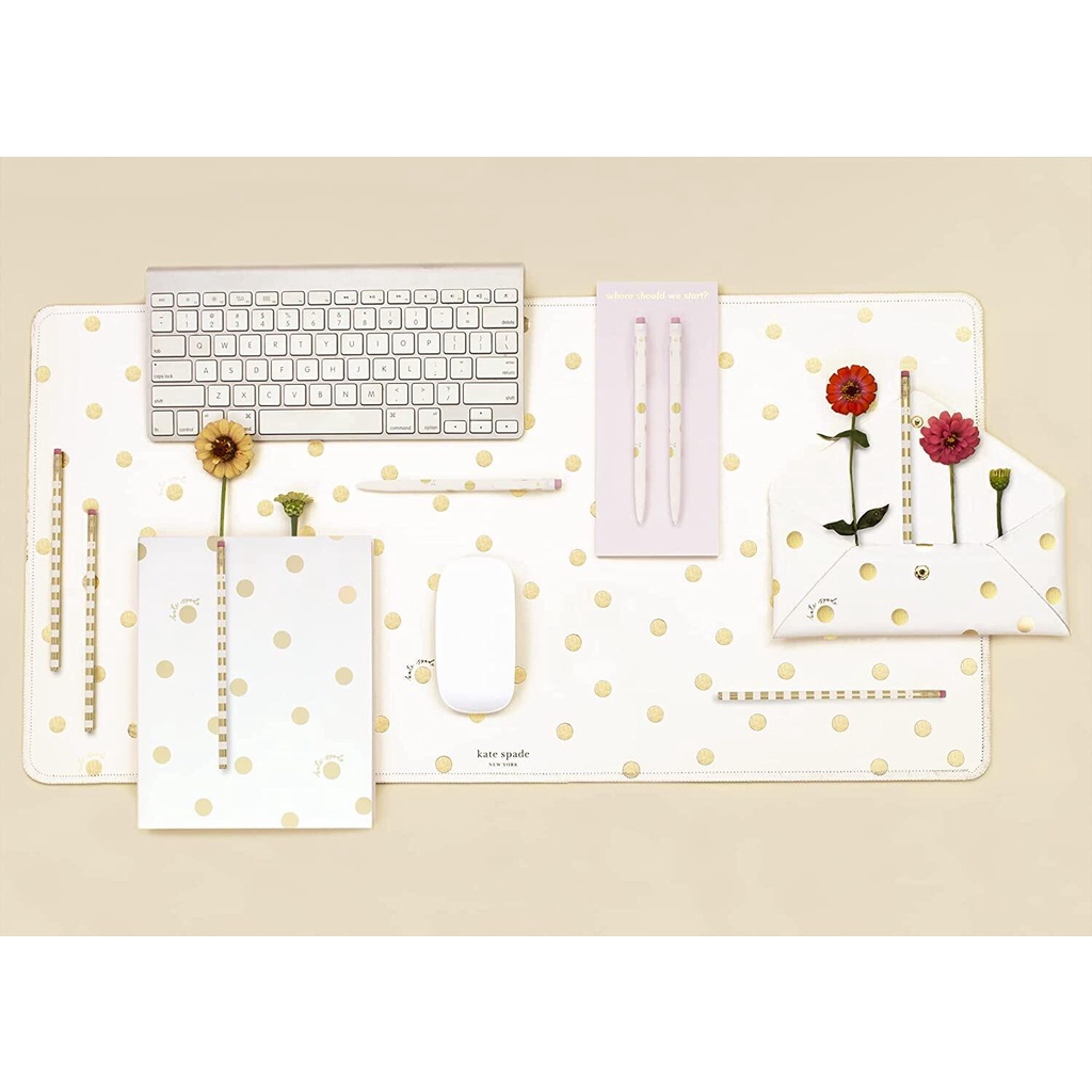 Kate Spade Stationery Decorative Desk Pad, Vegan Leather Keyboard and ...