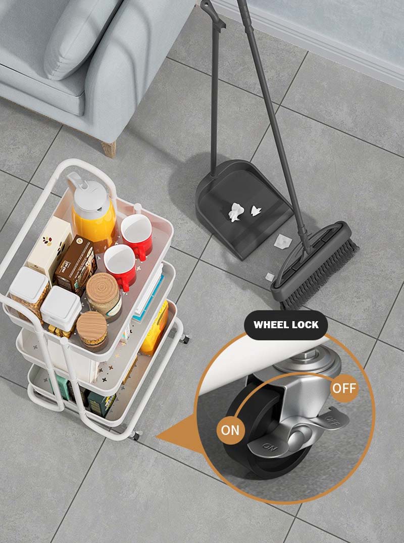 Multipurpose Trolley Rack, Movable Shelves With Elbow Handrail Rack ...