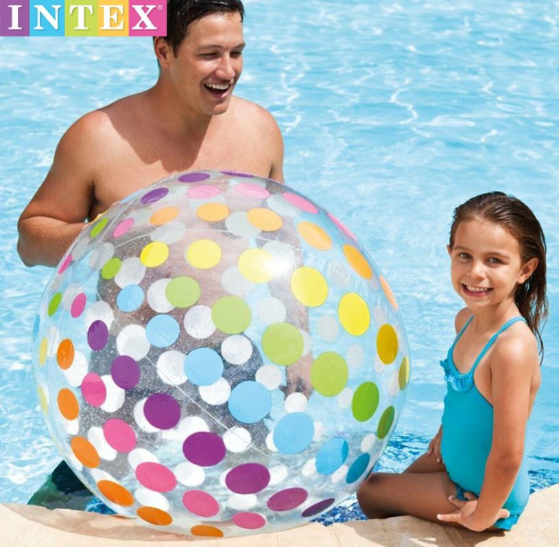 (107cm deflated/ 71cm Inflated ) Intex Beach Ball Jumbo Inflatable ...