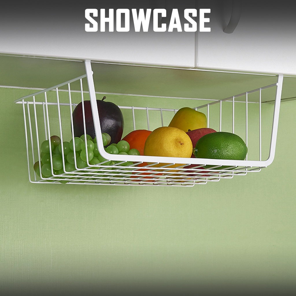 SG Cupboard Hanging Basket Rack - Under Shelf Wardrobe Organizer ...