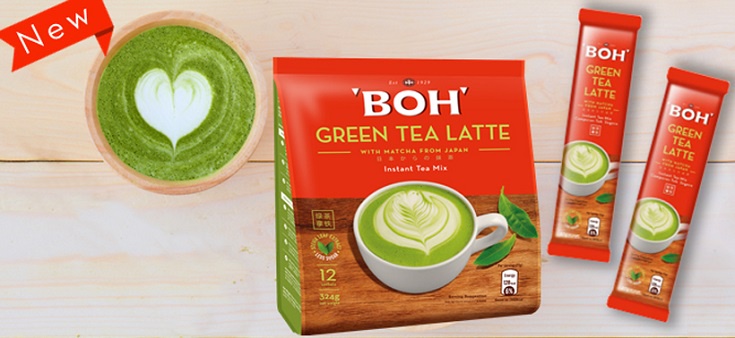 Boh Tea 3 In 1 Instant Tea Mix Green Tea Latte Cham Teh Tarik Original ...