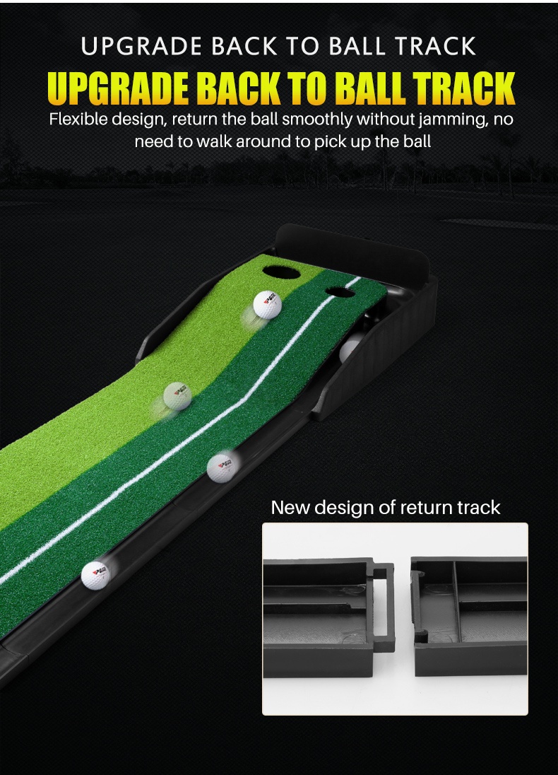 PGM Golf putter trainer Classic 2.5m 3m golf putting mat with automatic ...