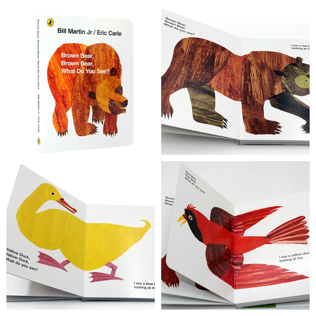 The Very Hungry Caterpillar children board book Eric Carle Brown Bear ...