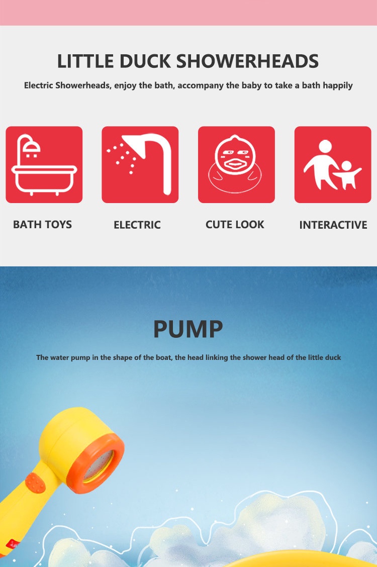 Baby Bath Toys Electric Water Spray Jet Rotate Boat Duck Playing Water ...