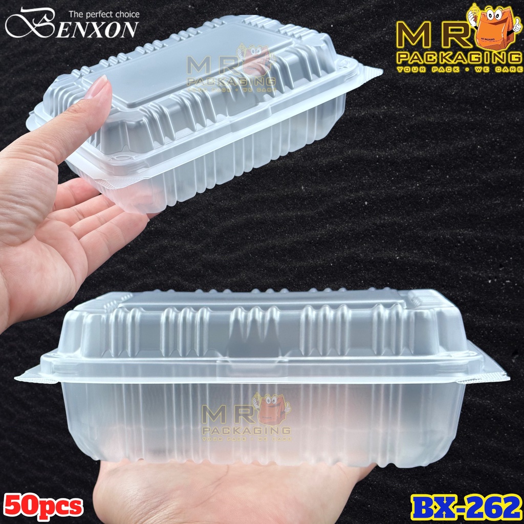 Benxon BX-262 Big Lunch Box [ 50pcs± ] Large L - Disposable PP Plastic ...