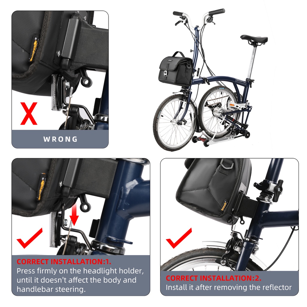Rhinowalk Folding bike front block Bag for Brompton bike waterproof ...