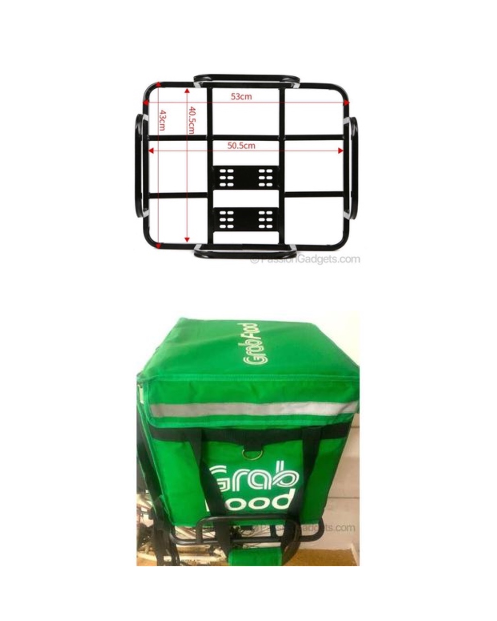 Delivery Bag Rack For Food Riders Ebike PAB PMD Metal Delivery Rack ...