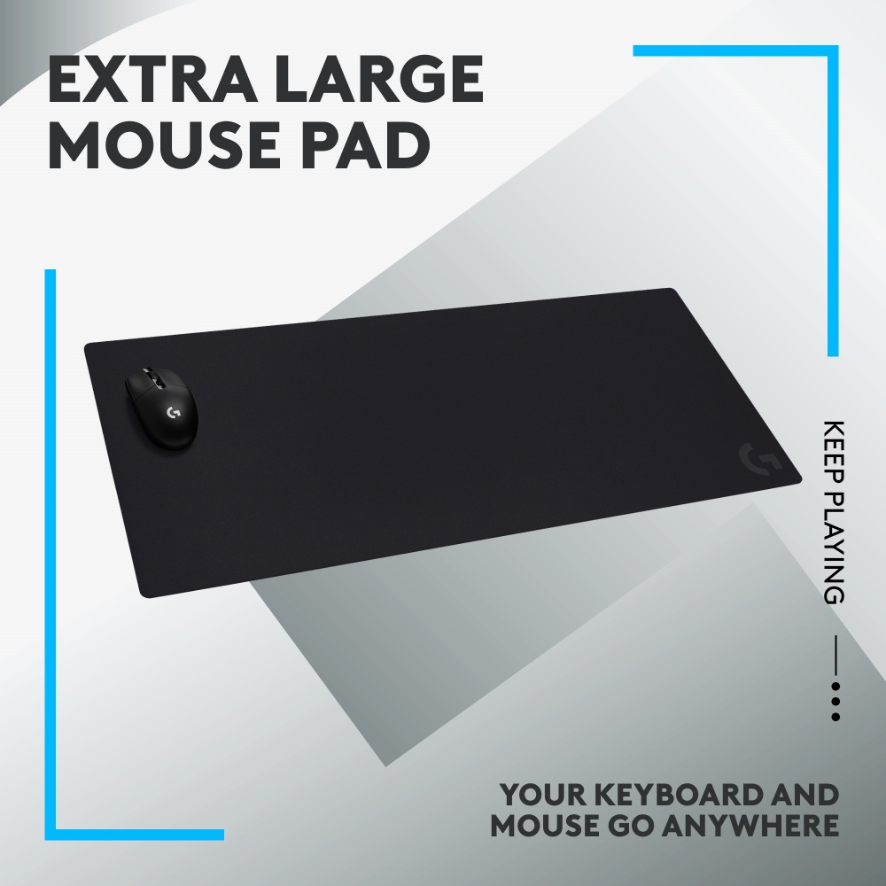 Logitech G840 XL Cloth Gaming Mousepad, Performance-tuned Rubber Base ...