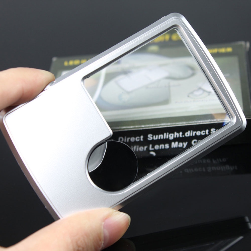 3X 6X Mini Card Type Led Magnifier for Elderly Handheld Loupe with ...