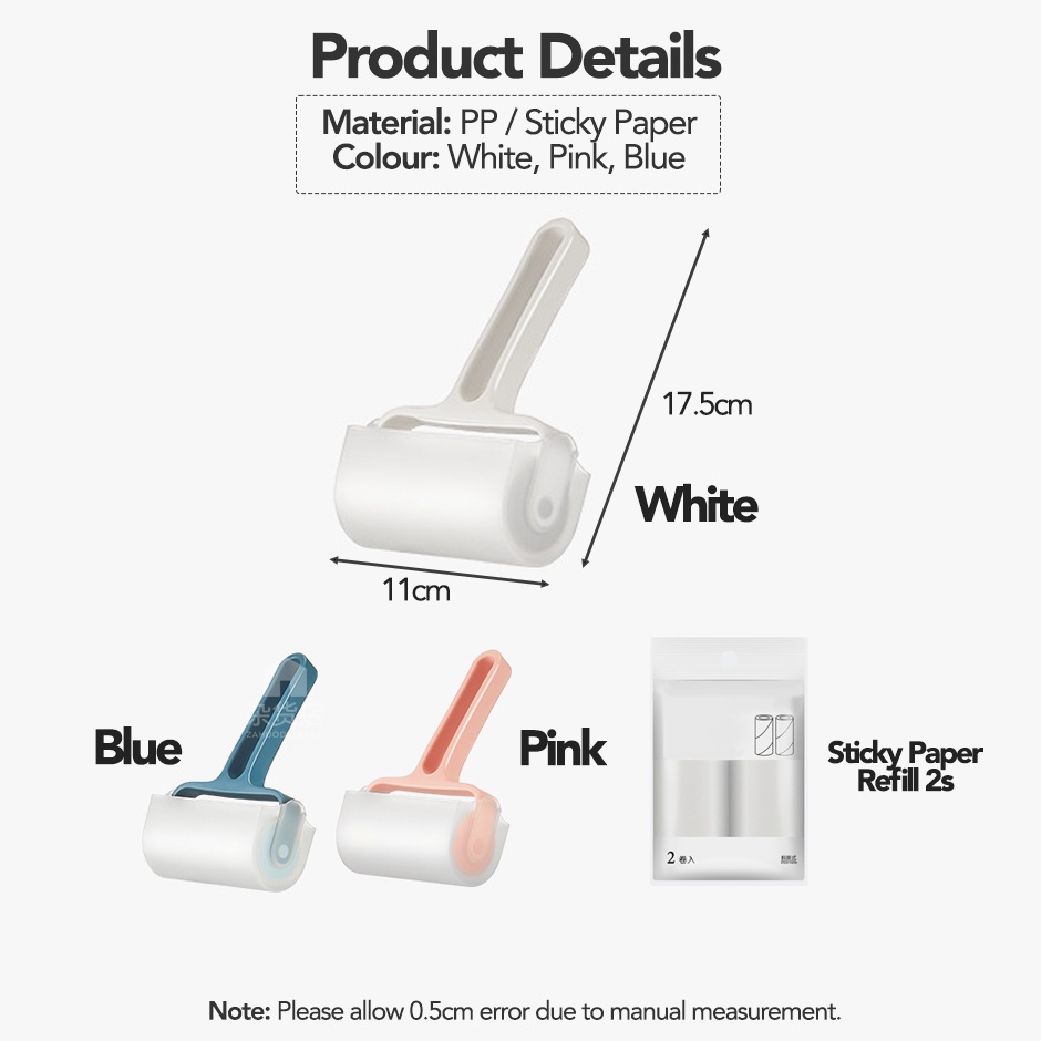 Handy-Dandy Portable Lint Roller with Cover | Shopee Singapore
