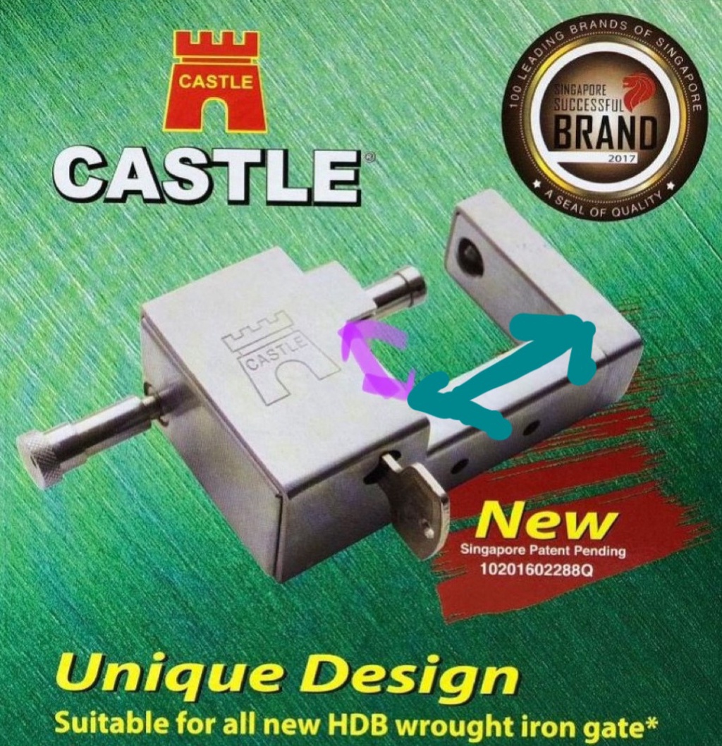 Premium Castle Gate Lock for HDB Wrought Iron Gate | Shopee Singapore