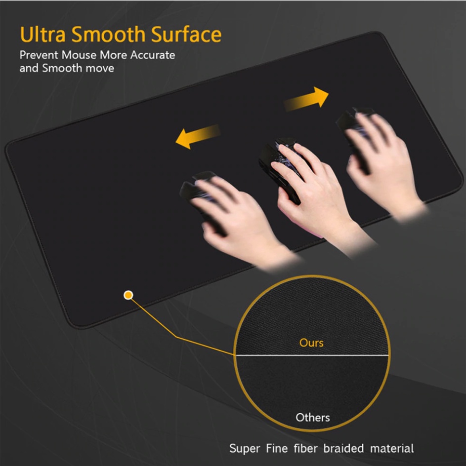 Singapore Ready Stock Premium Mousepad 260x210x3mm Mouse Mat Black ...