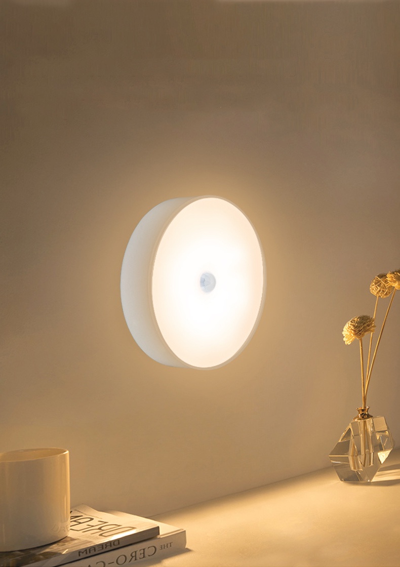 Sensor Night Light USB Rechargeable Wireless Body Induction Lamp Motion ...