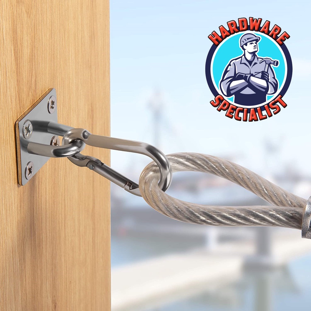 Stainless Steel 304 Square Plate Eye Hook / Ceiling Hook | Shopee Singapore