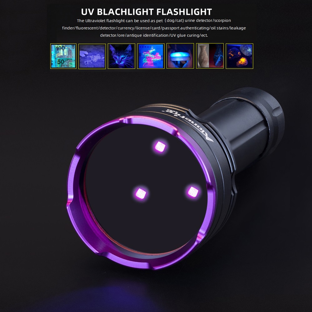 Alonefire SV83 30W UV Flashlight Black Light Rechargeable 365nm ...