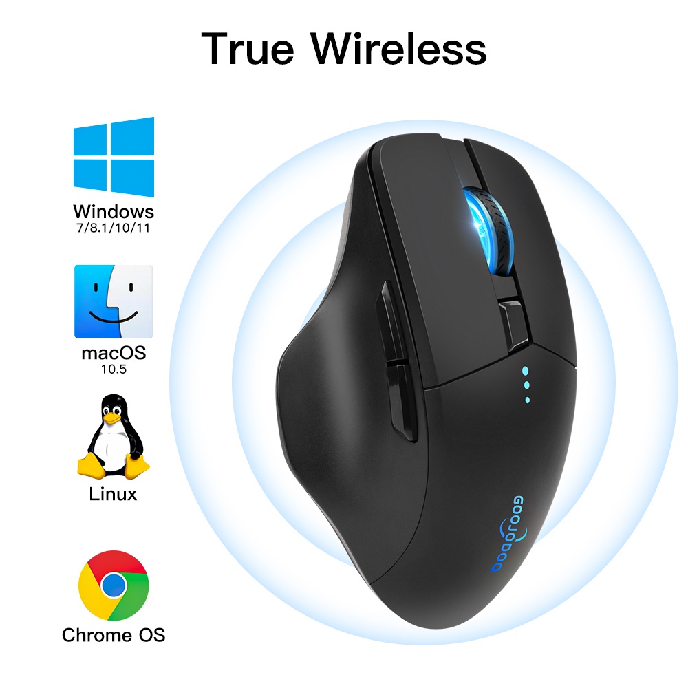 Goojodoq Bluetooth wireless mouse 2.4G mouse gamer 4000 DPI Optical ...