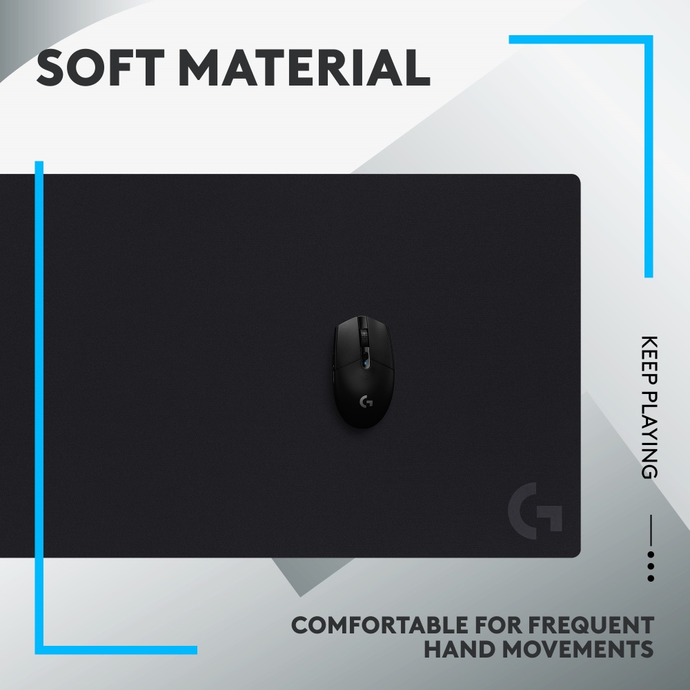 Logitech G840 XL Cloth Gaming Mousepad, Performance-tuned Rubber Base ...