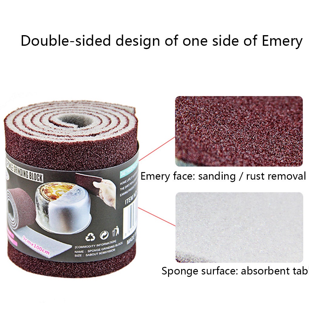 Emery Sponge Rag Strong Wipe Nano Decontamination Emery Cloth Pot Dish ...