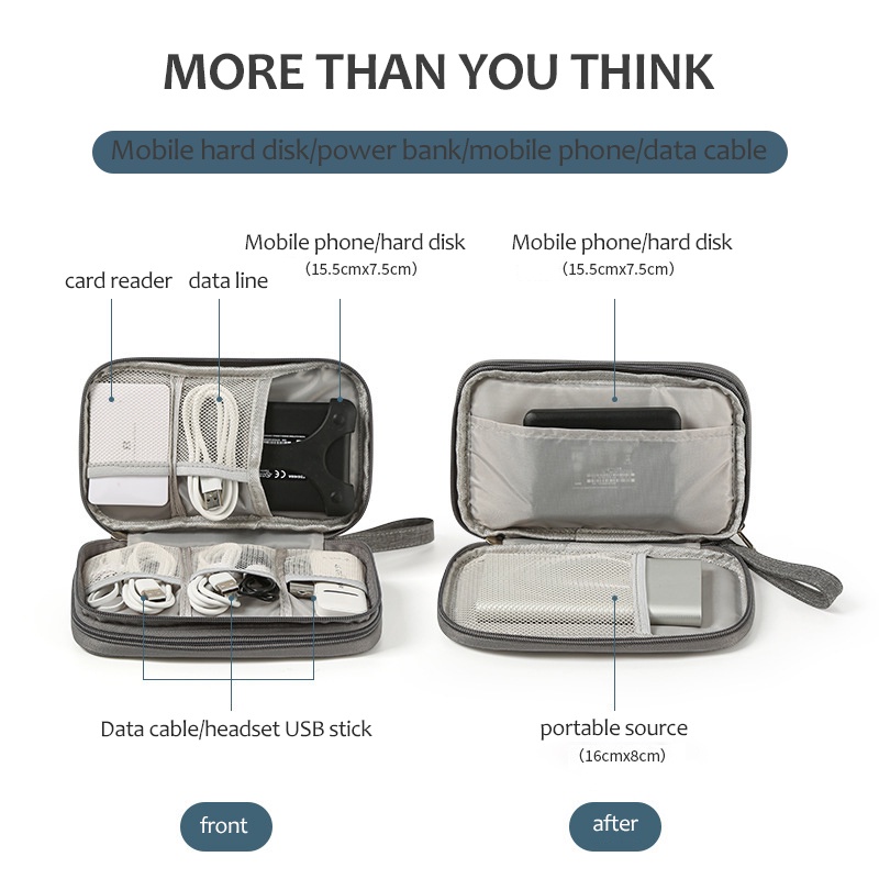 [SG] Electronic Organizer Travel Digital Storage Bag Data Headphone Cable USB Bag Charger Gadget ...