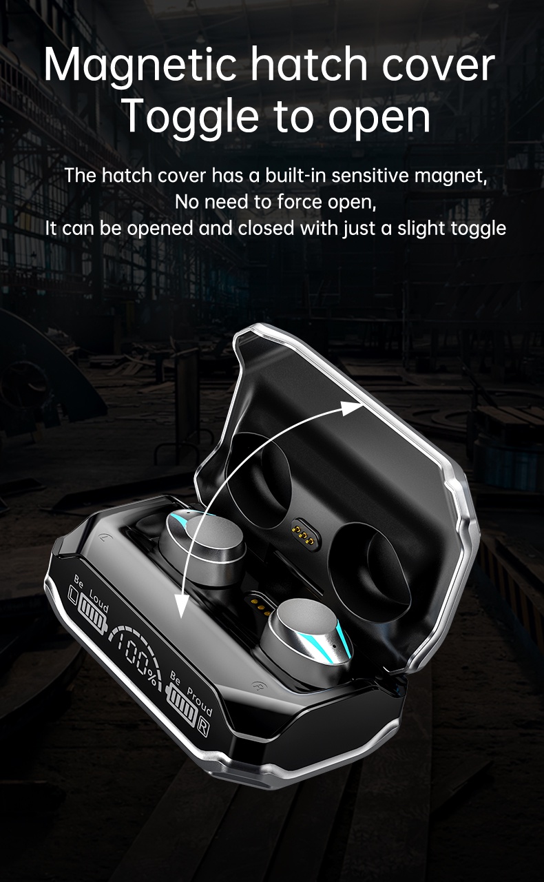 Wireless Headphones TWS Bluetooth Earphones Mechanical technology Metal ...