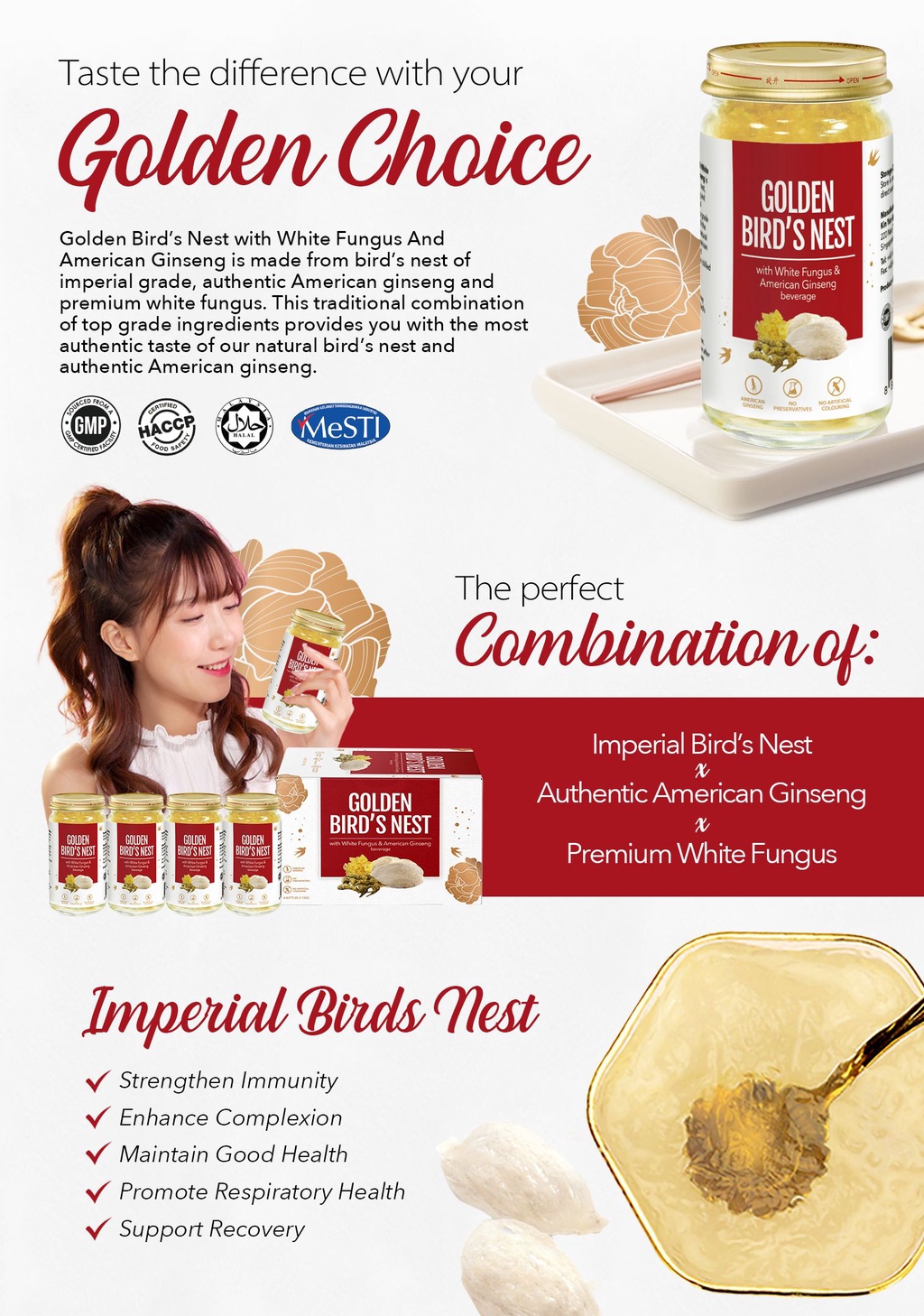 [CNY Special!] Golden Bird Nest with White Fungus & American Ginseng ...