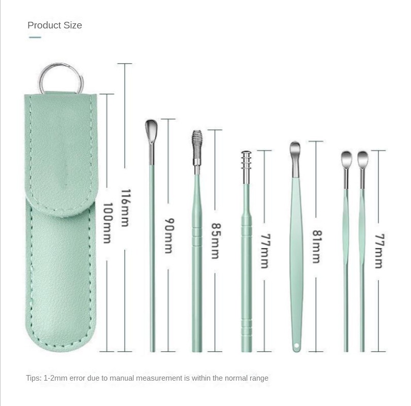 6 Pcs/set of Ear Scoop Ear Hole Cleaning Tools for Adults and Children ...