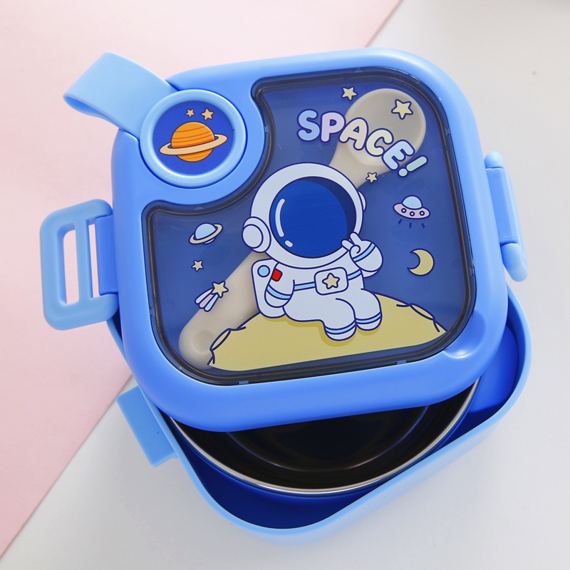 Cartoon Cute Children's Food Supplement Bowl Spoon Set Stainless Steel ...