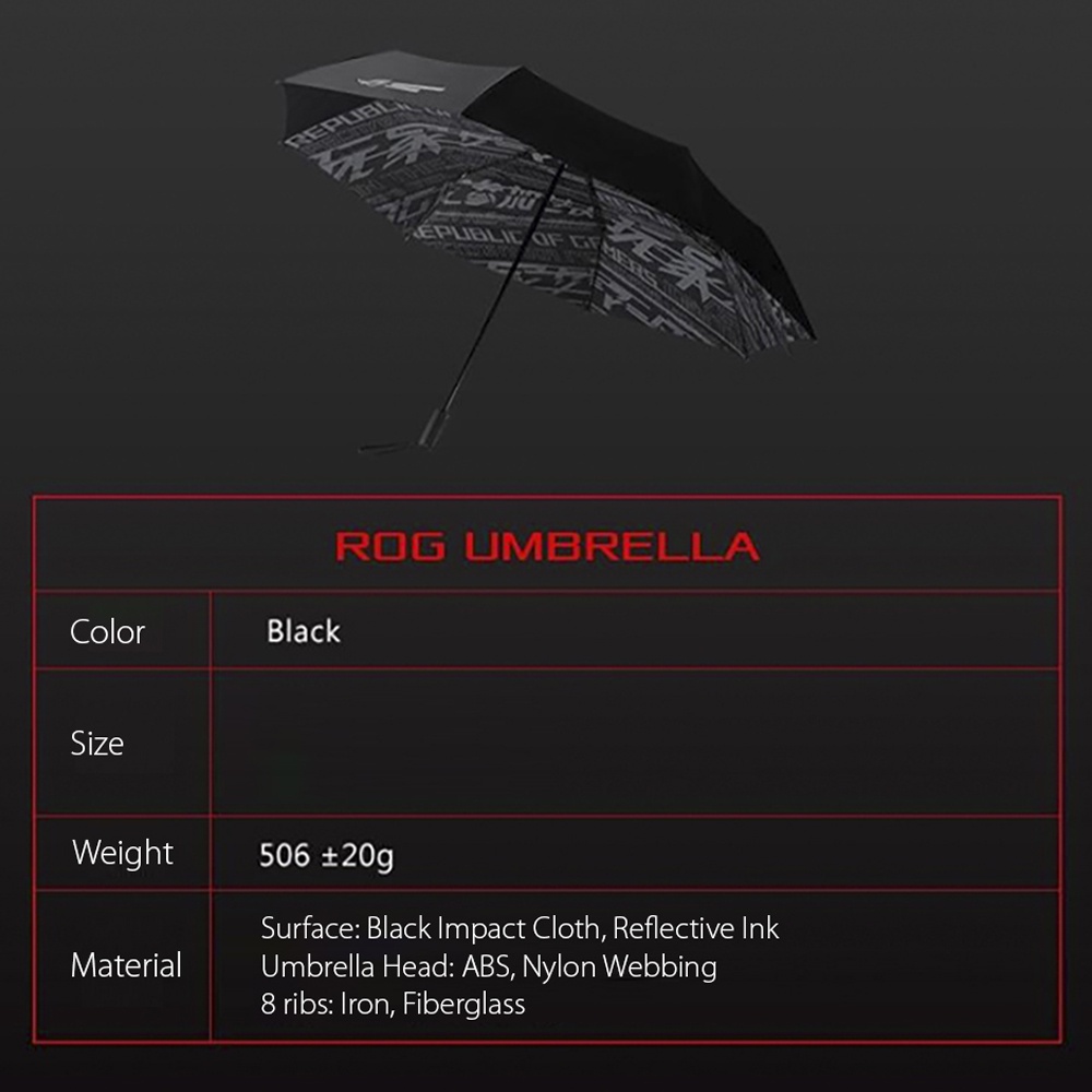 ROG CH2000 Umbrella - 27-inch Glass Fiber Tail Bone, Black Percussion ...