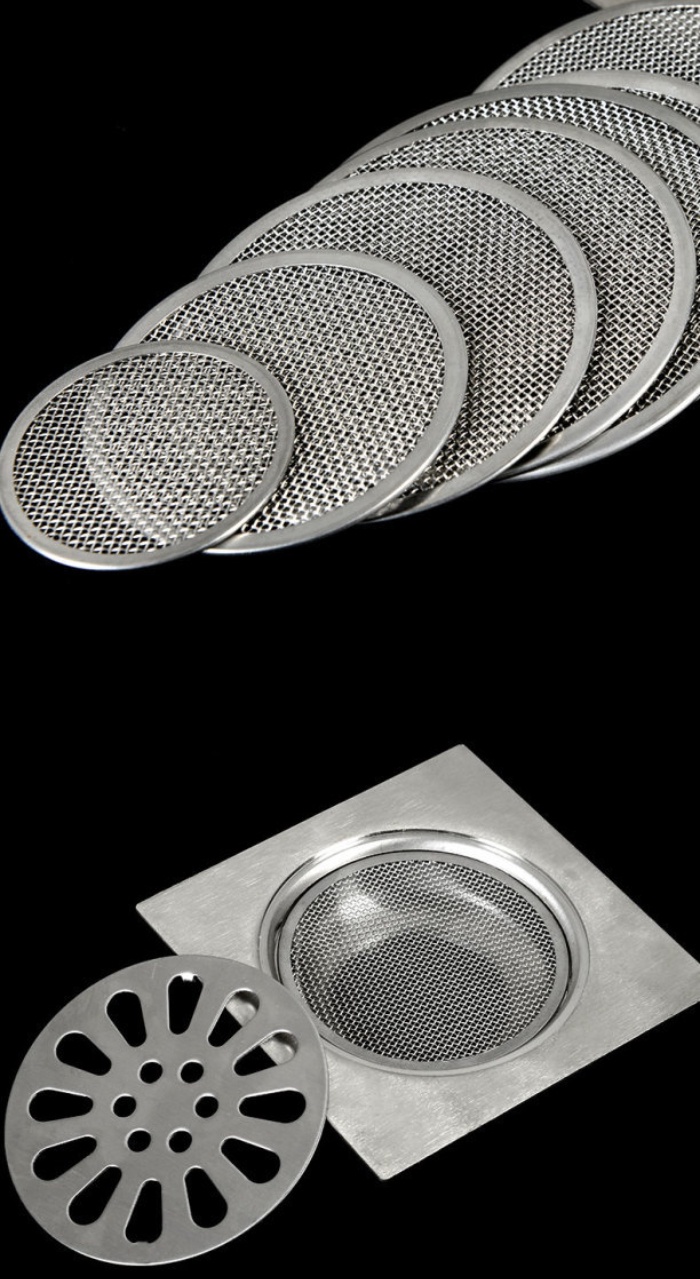 Bathroom Floor Drain Cover Sewer Filter Net Sheets Stainless Steel ...