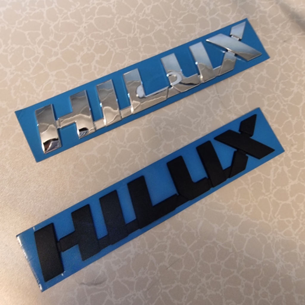 Matte black Crome silver LOGO HILUX Toyota Hilux Abs Chrome Plating ...