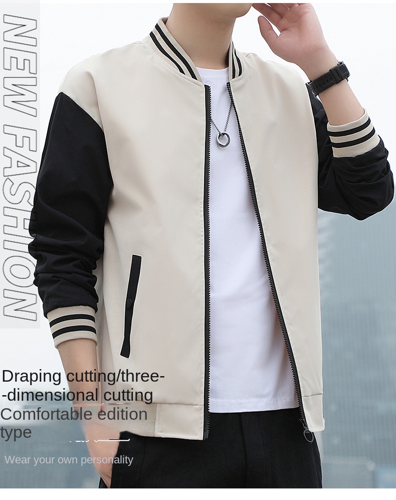 sg Local Stock Jacket Men Korean Stand Collar Baseball Jacket ...