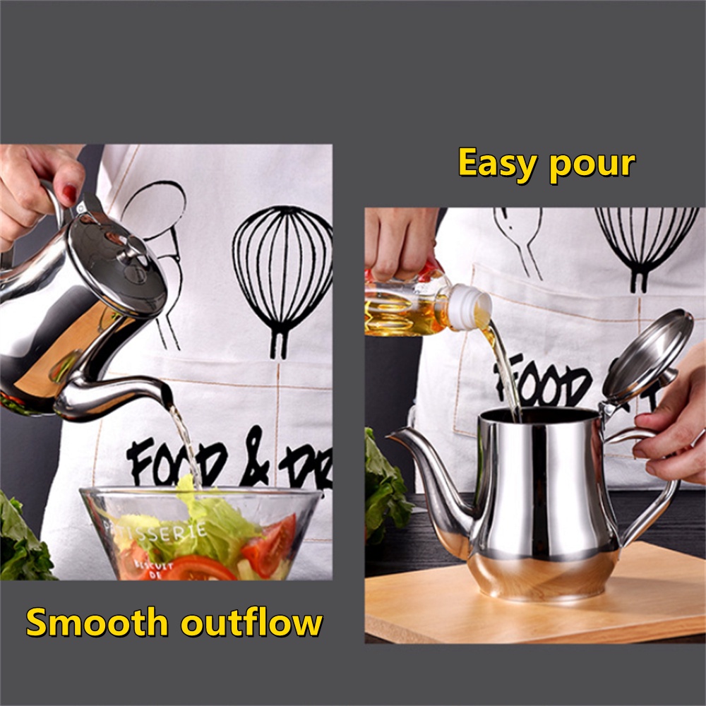 304 Stainless Steel Oil Can Kitchen Oil Filter Cup Household Filter ...